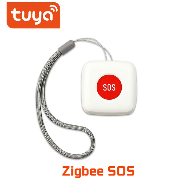 TUYA ZigBee SOS Button Sensor Alarm Elderly alarm Waterproof Emergency Help Alarm Switch Work ...