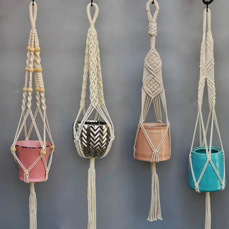 Home & Hobby Plant Accessories Planters & Pots Macrame plant hanging ...