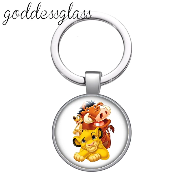 Disney The Lion King Characters Pattern Anime Keyring Bag Car Keychain ...