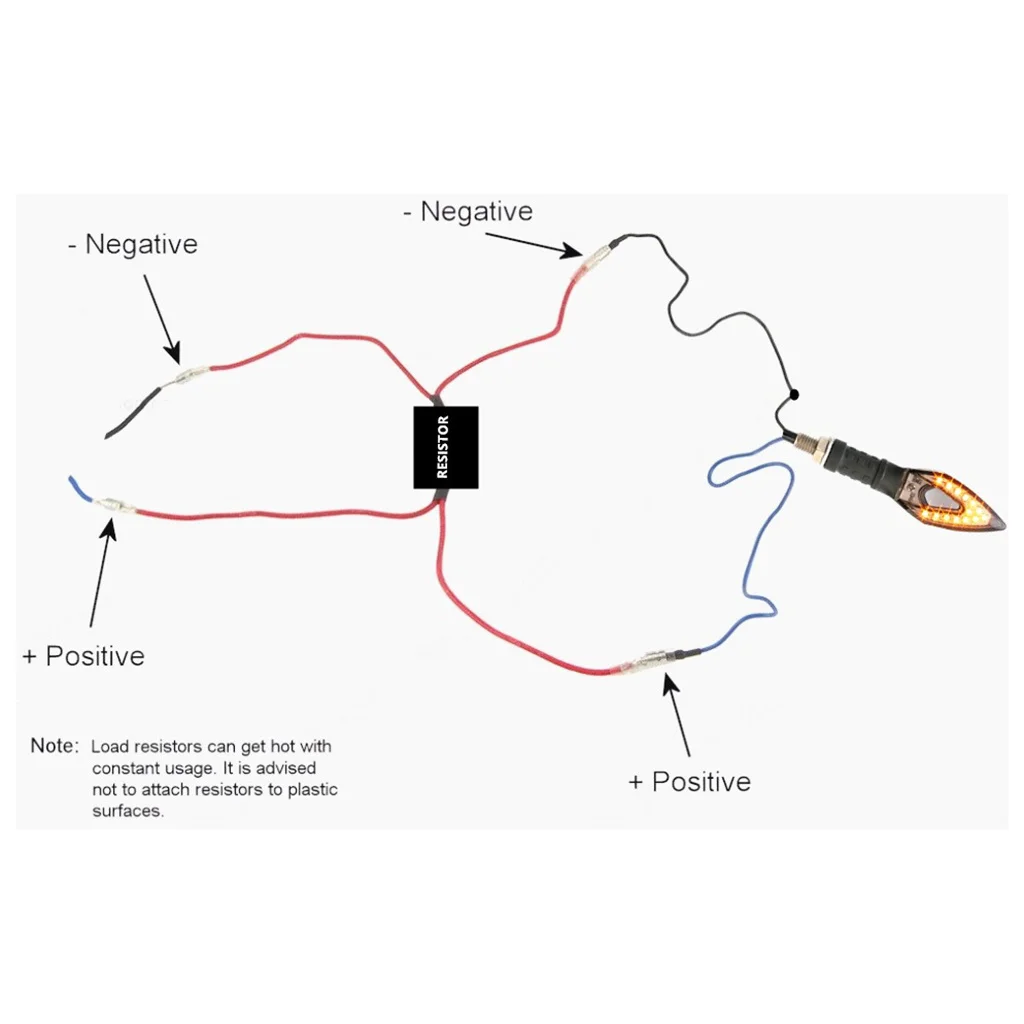 Motorcycle LED Signal Indicator Flasher Relay Resistors 21W Dual Side ...