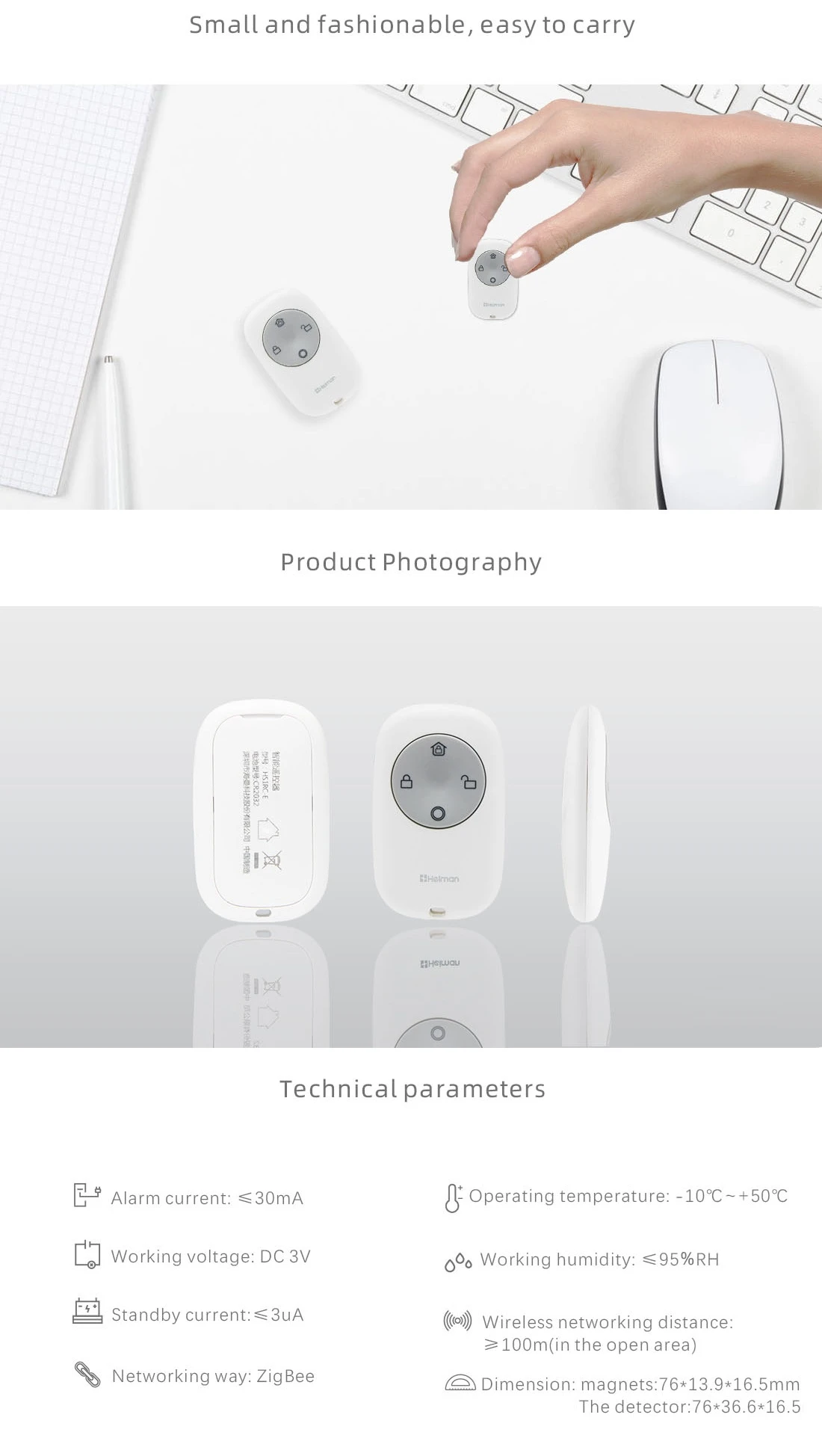 Pay attention: remote control must be work with Zigbee Hub/gateway.Can ...