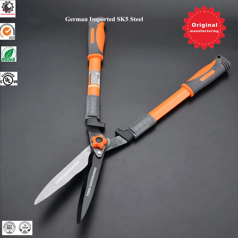 Telescopic Hedge Shears With Wavy Blade Handles. Extendable Manual ...