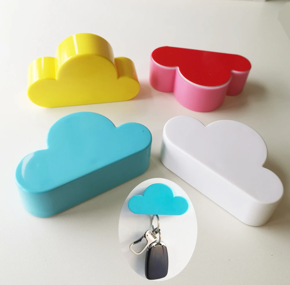 Magnet-Keychain-Holder-3D-Cloud-Wall-Mounted-Neodymium-Magnetic-Key ...