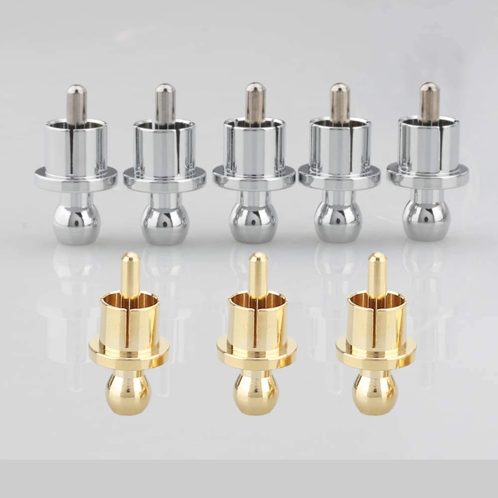 High Quality 8pcs Gold Plated RCA Cap Plug Short-Circuit Socket Phono ...