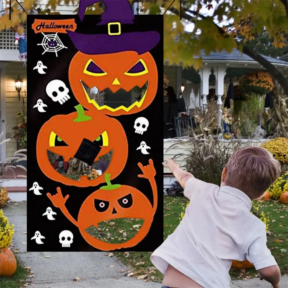 Halloween-Throwing-Games-Pumpkin-Bean-Bag-Toss-Game-With-3-Bean-Bags ...