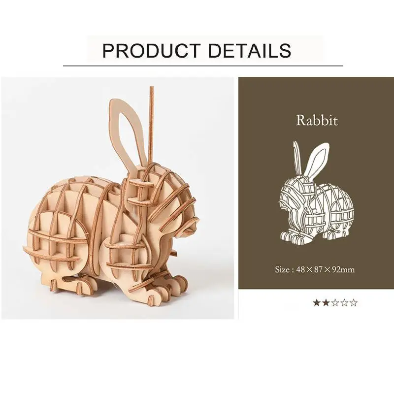 Wooden Rabbit Puzzle