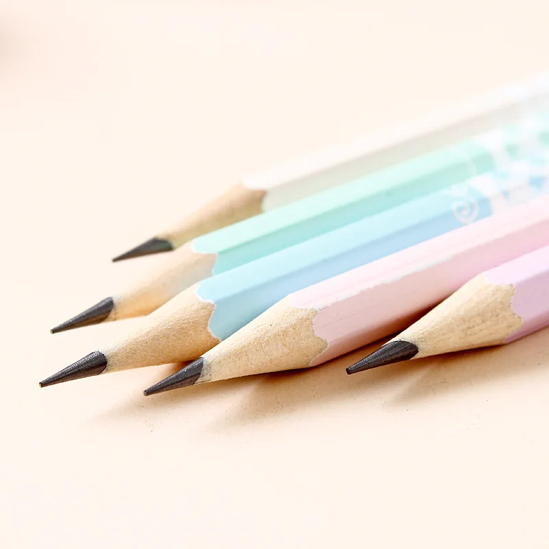 10pcs Kawaii Wood Pencils HB Graphite Pencil for School Office Supplies ...