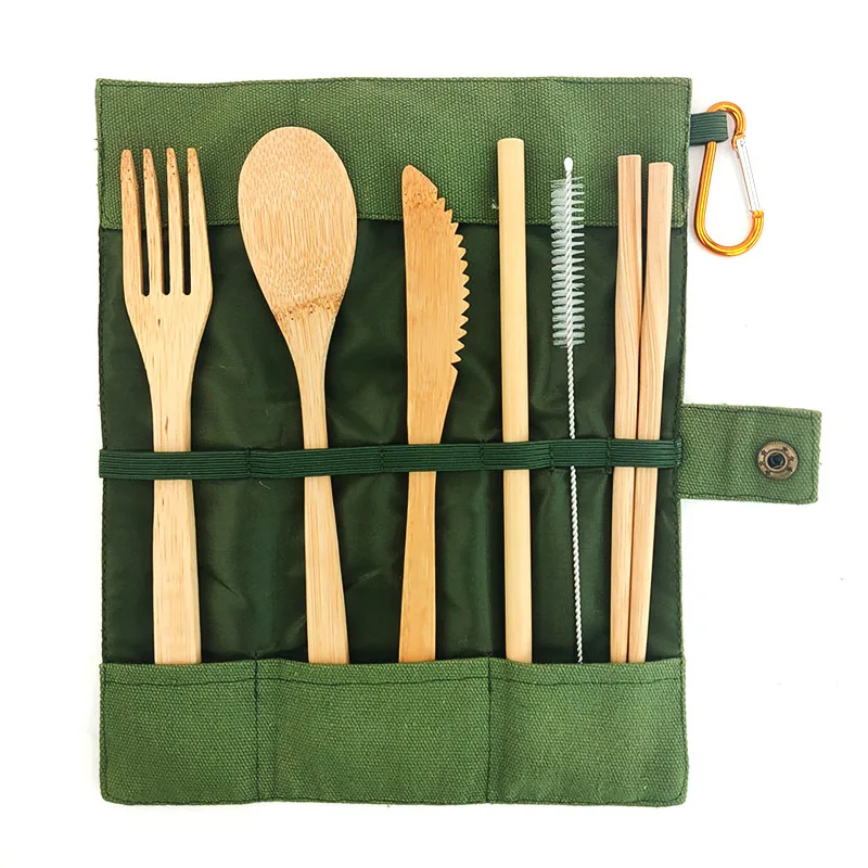 6pcs-Natural-Bamboo-Cutlery-Set-Eco-Friendly-Travel-Tableware-Set ...