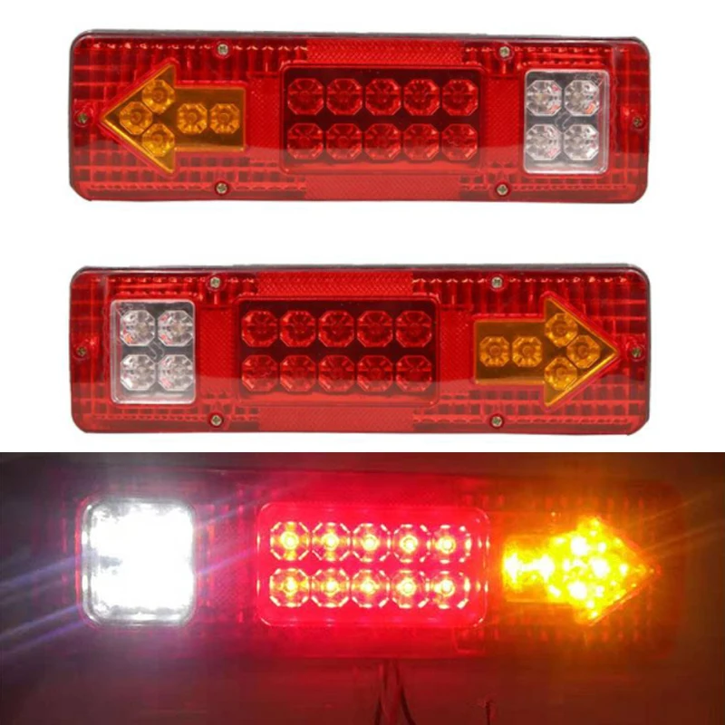 12V 24v car Truck LED Rear Tail Lights lamp With arrow 5 Functions ...