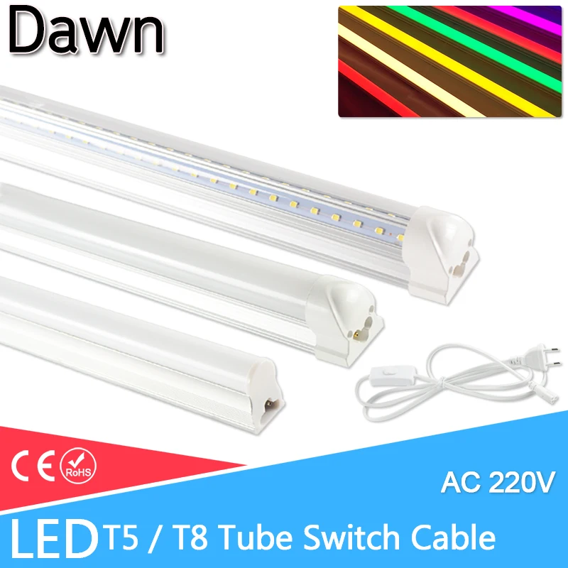 Tubo LED T5 T8, lámpara LED integrada de 6w, 10W, 20w, ca de 110V, 220V, 240V, 60cm, 1 pie, 2 ...