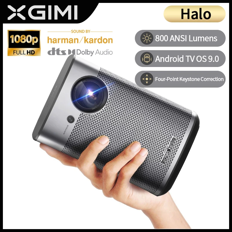 Xgimi Halo Mini Portable Projector Screenless Tv With 17100mah Battery ...