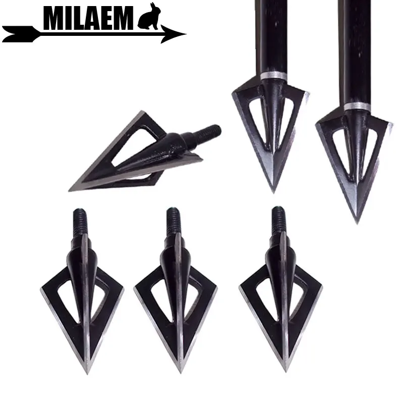 3/6/12pcs 100gr Archery Blade Arrowhead Stainless Steel Broadhead 3 ...