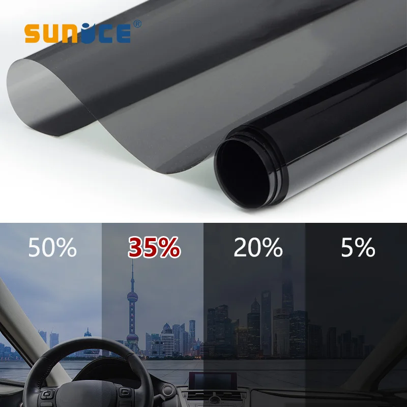SUNICE Película de tinte Solar Anti UV para ventana de coche ...