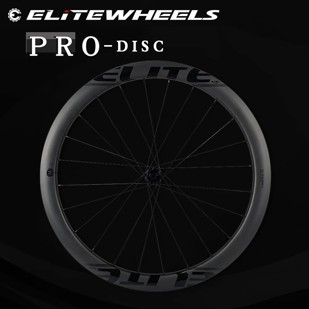 ELITEWHEELS Road Disc Carbon Wheelset Low Resistance Hub 38 45 50 60 ...