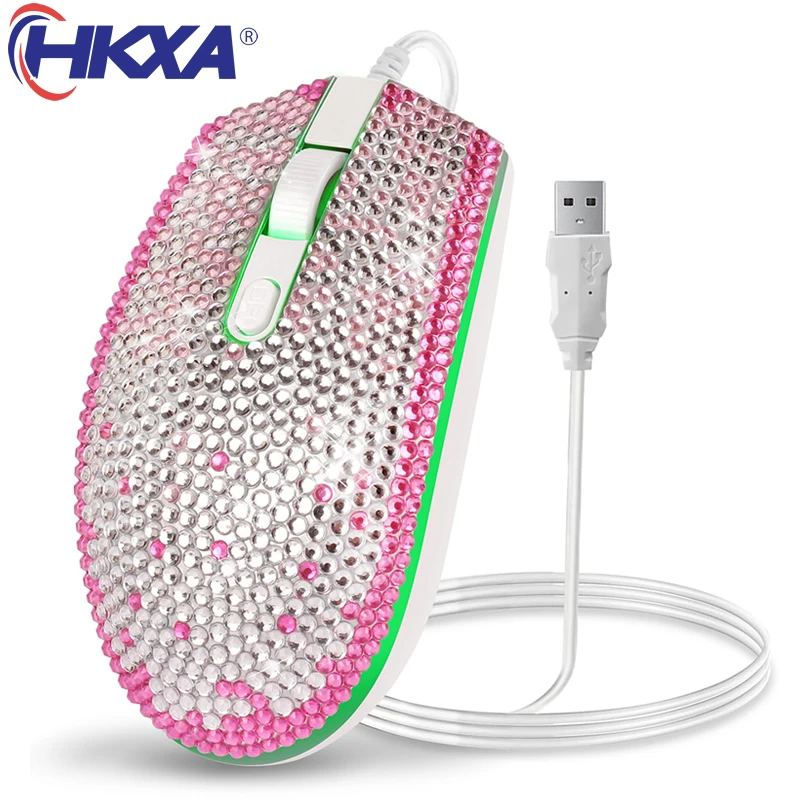 Diamond Wired Gaming Mouse 1600 Dpi Colorful Backlight Optical Usb ...