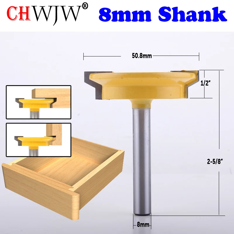Chwjw 1pc 8mm Shank Straight Rail & Stile Router Bit Woodworking Chisel ...