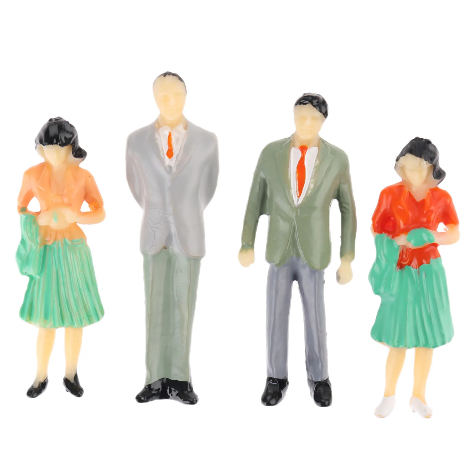 100pcs/lot 1:100 Scale Model Multicolor Miniature Figures Architectural ...