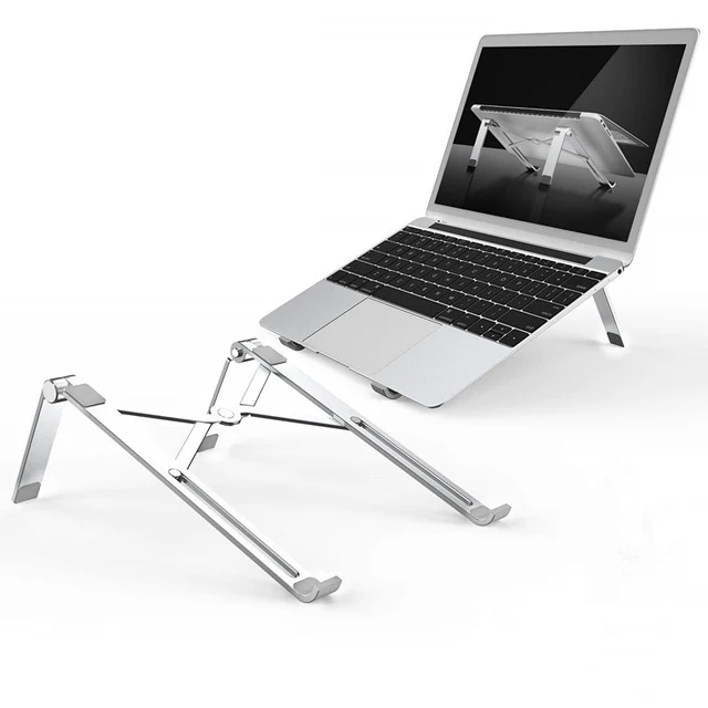 Fast folding X Style Adjustable Aluminum Laptop Stand Desktop Notebook ...