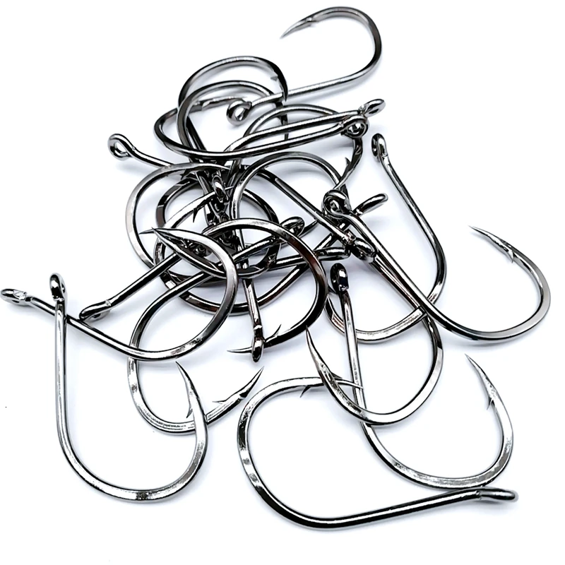Feeder Fishing Tackle Hooks Whole Bulk Bring Eyed Barbed Circle ...