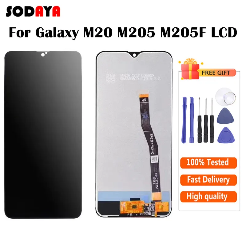 Pantalla LCD 100% Original para Samsung Galaxy M20, M205, M205F, SM ...