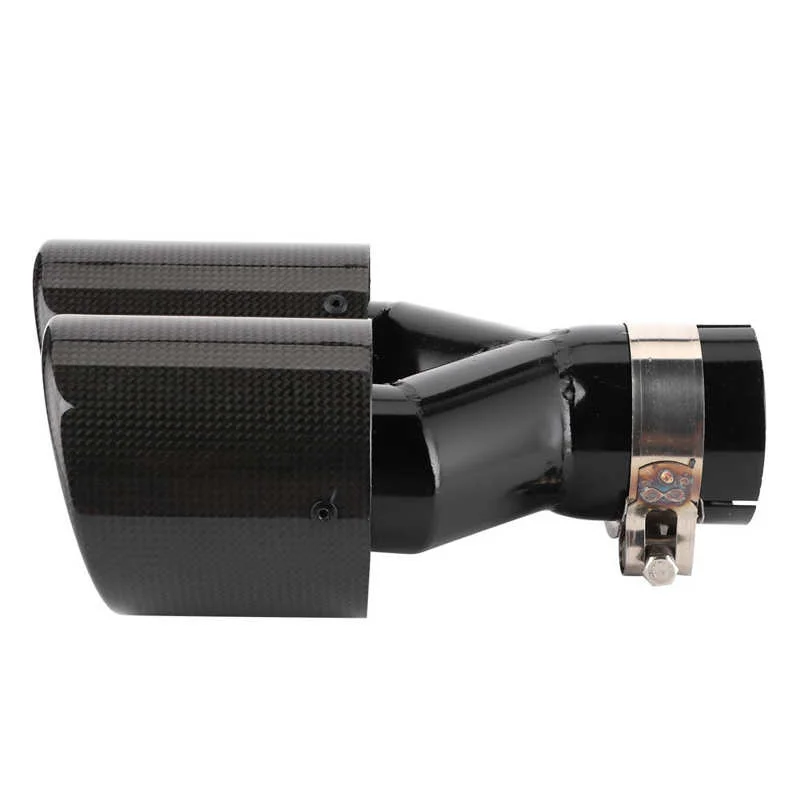 Carbon Fiber Exhaust Pipe Universal Dual Tail Crimping Throat Y-Pipe ...