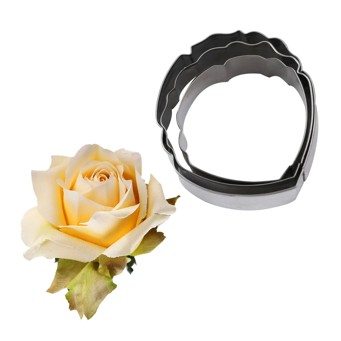 3pcs-set-Rose-Flower-Cookie-Mold-Stainless-Steel-Wedding-Cake-Decor ...