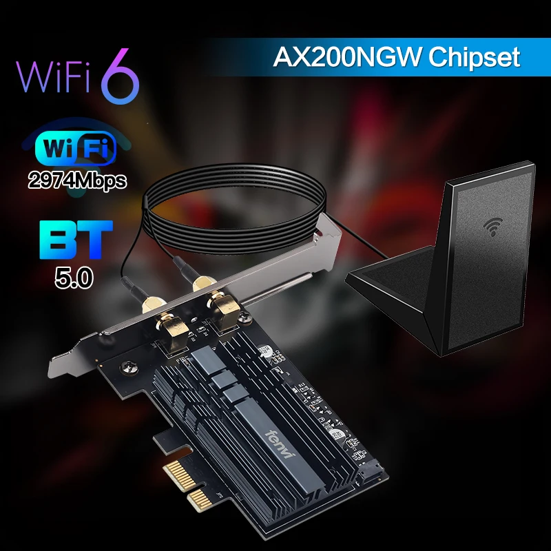 Intel Ax200ngw Dual Band 3000mbps Wi-fi 6 Adapter 802.11ax Bluetooth 5. ...