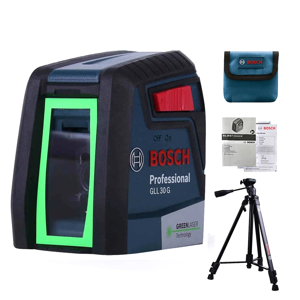 Bosch Laser Level Gll30g Vertical Horizontal Green Light High Precision ...