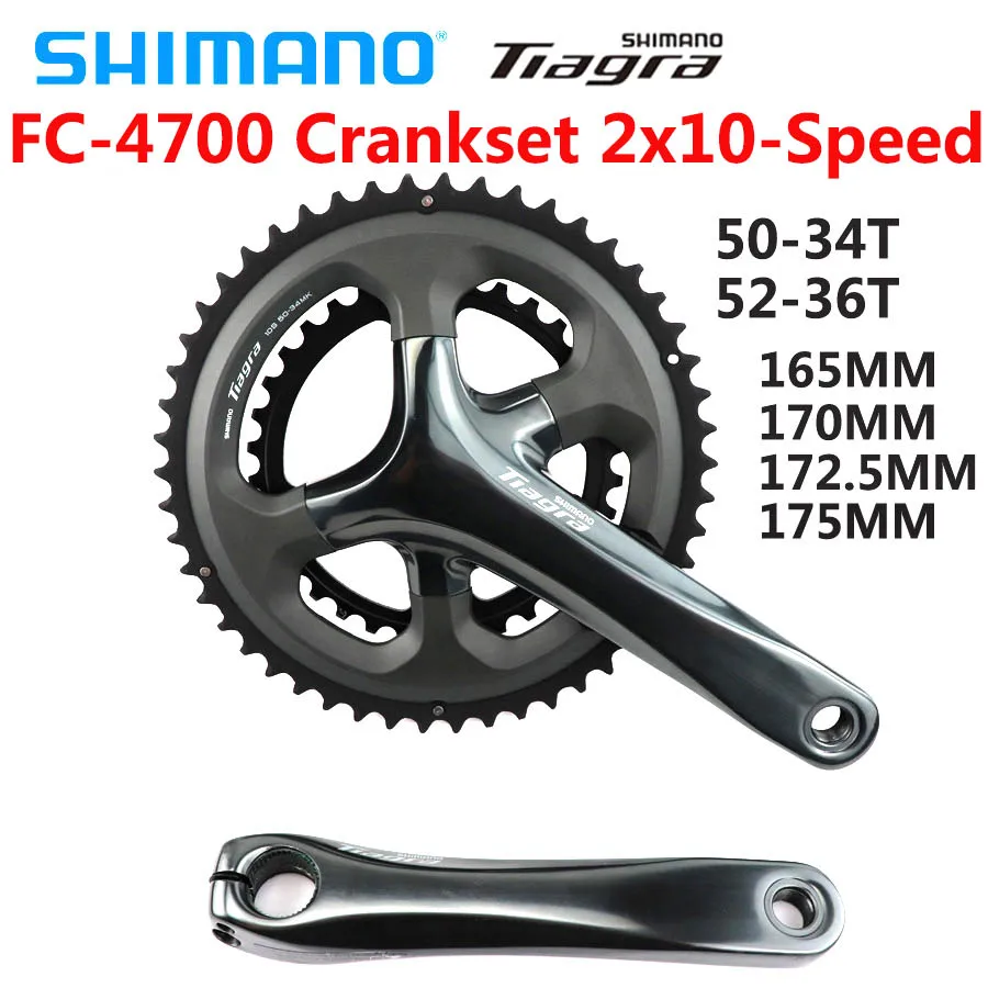 SHIMANO Tiagra FC 4700 FC-4700 HOLLOWTECH II CRANKSET Crankset 2x10 ...