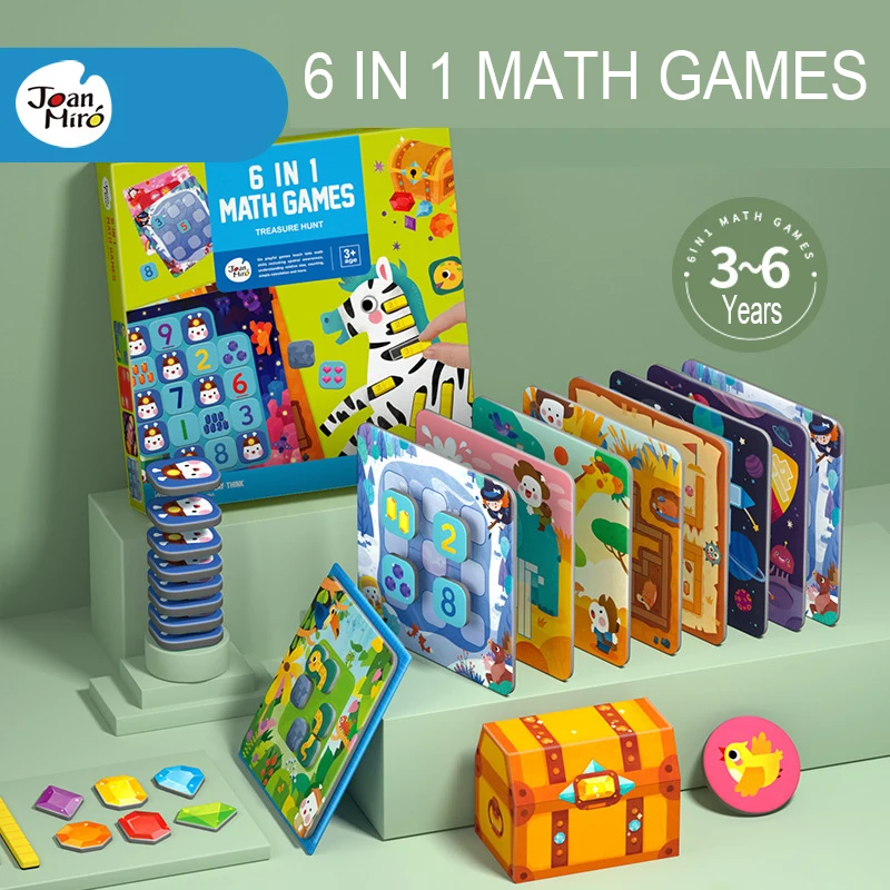 6 In 1 Math Games Treasure Hunt Children Ladder Training Mathematics ...