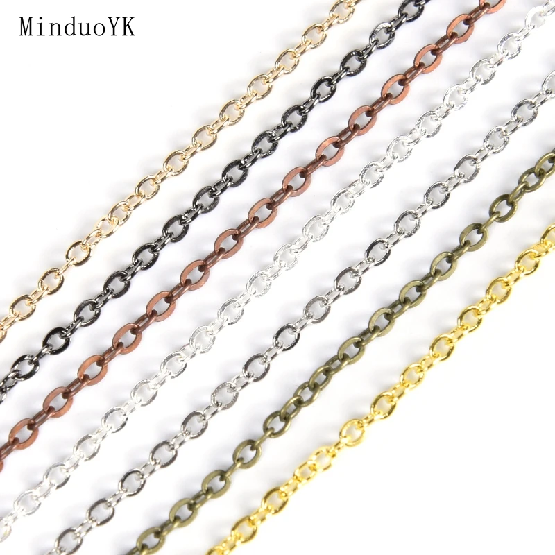 5 Meter 1.5 2.0 2.5mm Oval Link Chains For Jewelry Making Diy Supplies ...