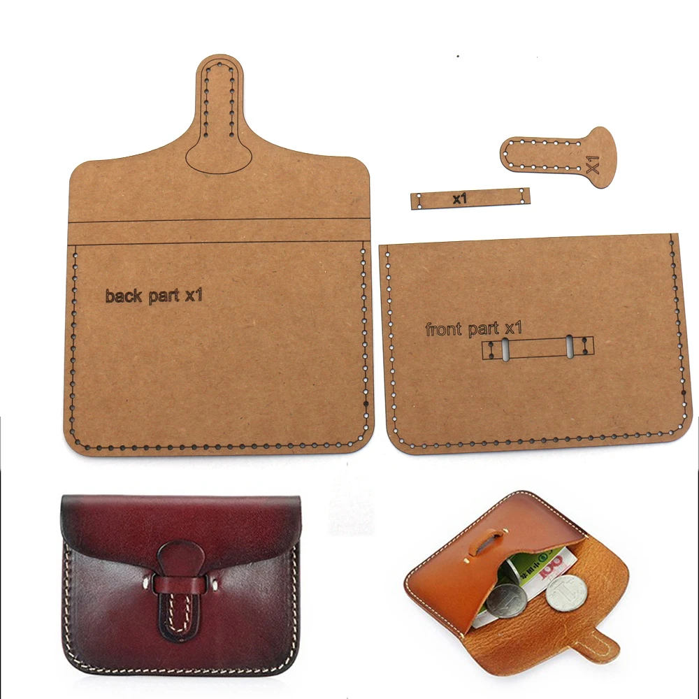 Diy-Dompet-Kartu-Kulit-Kraft-Pola-Jahit-Tas-Coinb-Templat-Kerajinan ...