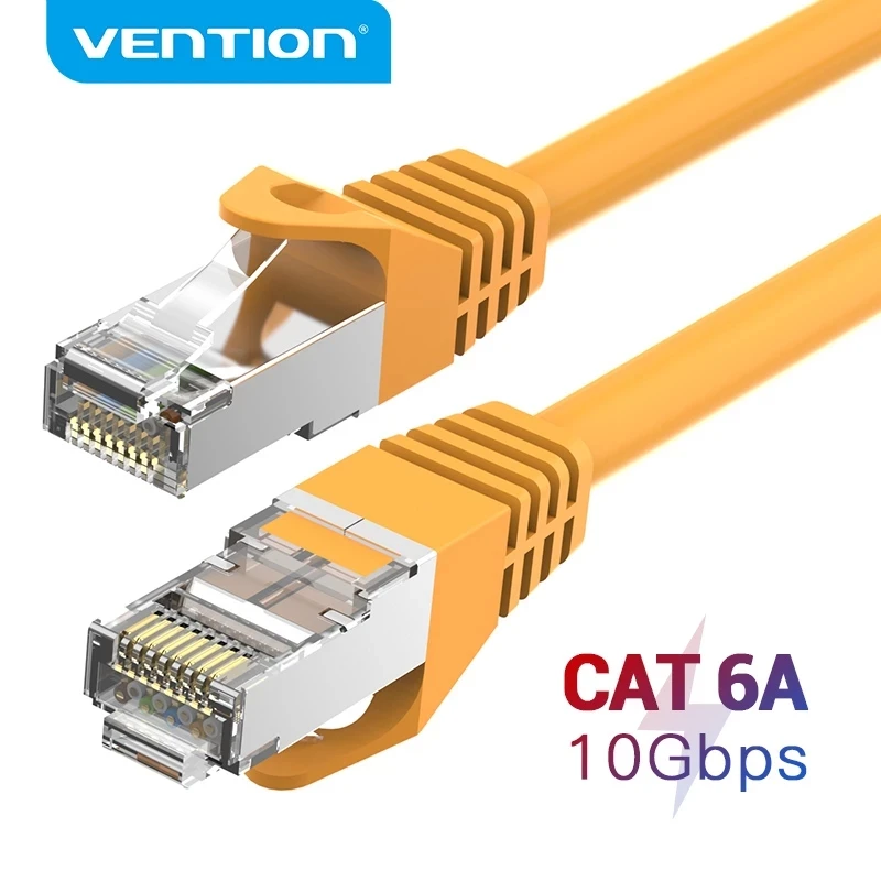 Vention-CAT6A Cabo Ethernet, Cabo de Rede Lan SSTP RJ45, 10 Gigabit ...