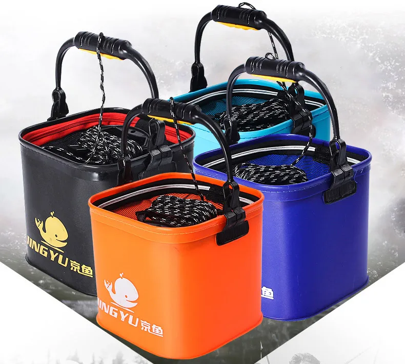 EVA Fishing Bucket Folding Portable Collapsible Multifunctional Fish ...