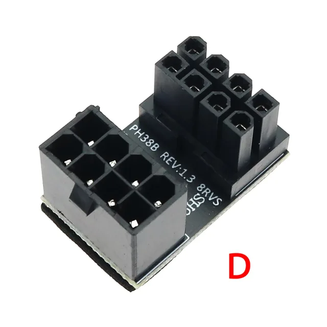 6pin 8pin Male 180 Degree Angled to 6pin 8Pin Female Power Adapter Port ...