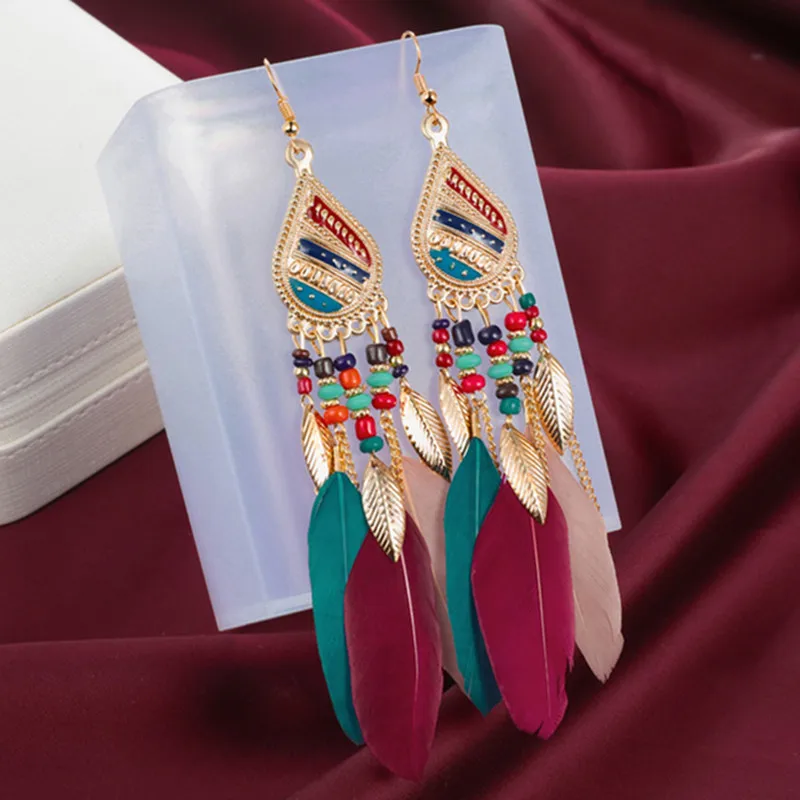 ZOSHI pendientes de borla bohemios para mujer, aretes largos colgantes ...