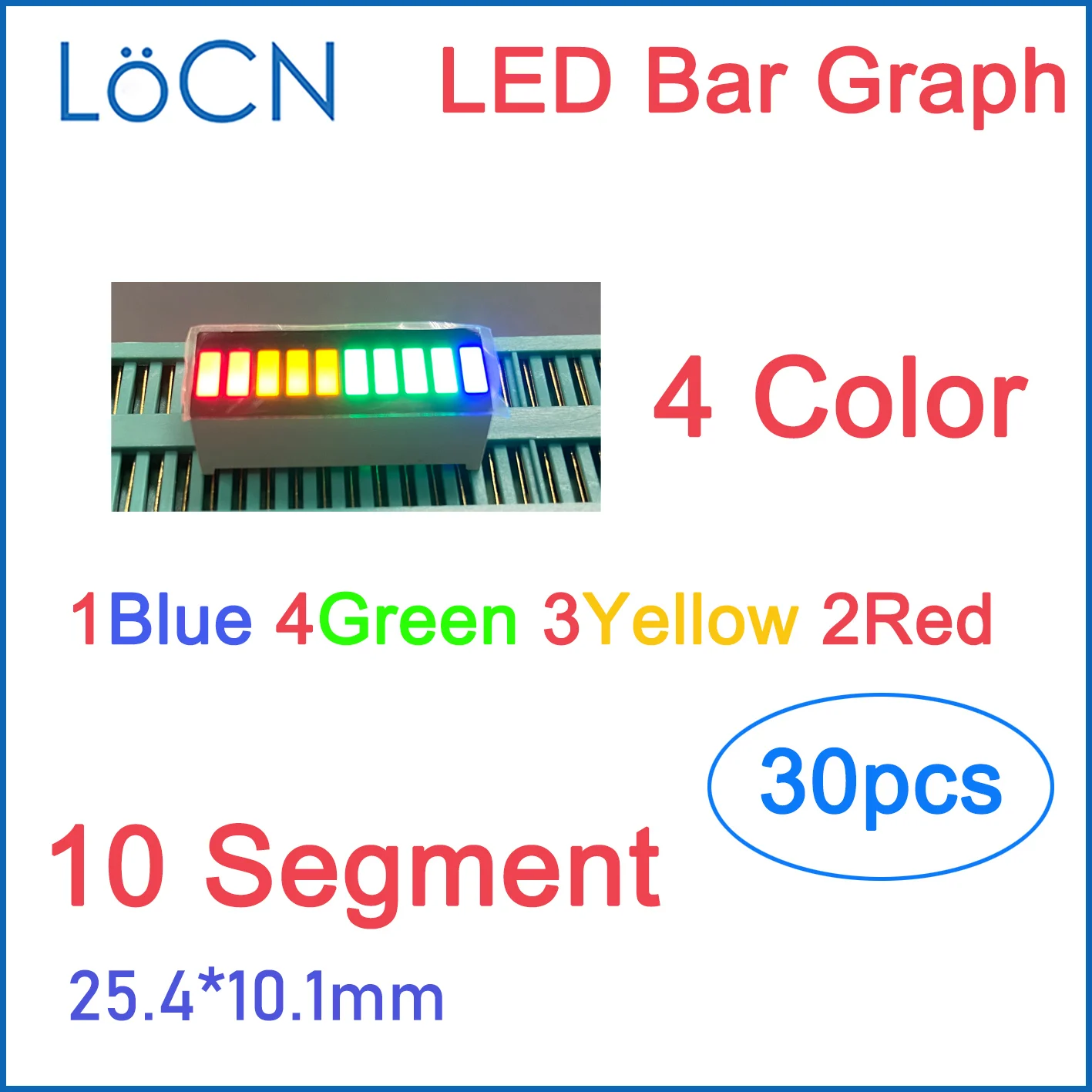 LED-Display-Module-10-segment-Bar-graph-Display-light-1-BLUE-4-GREEN-3 ...