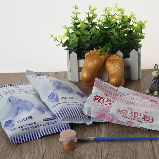 3D Baby Hand Foot Mold Print Photo Frame DIY Plaster Casting Kit Stereo ...