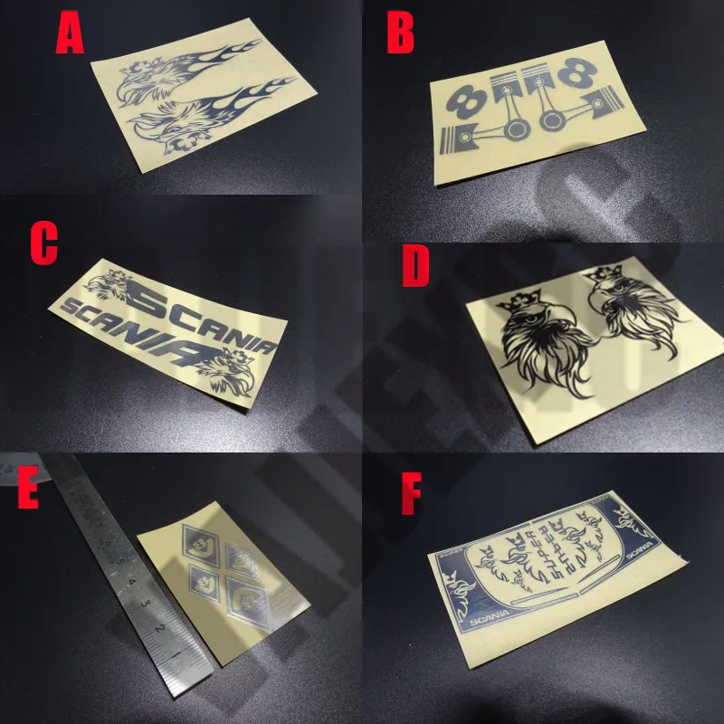 New Scania Metal Decoration Sticker for 1/14 Scale TAMIYA Remote ...