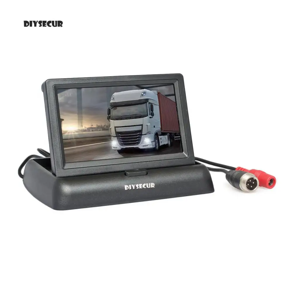 DIYSECUR-DC12V-24V-4PIN-4-3-Foldable-TFT-LCD-Reverse-Rear-View-Car ...