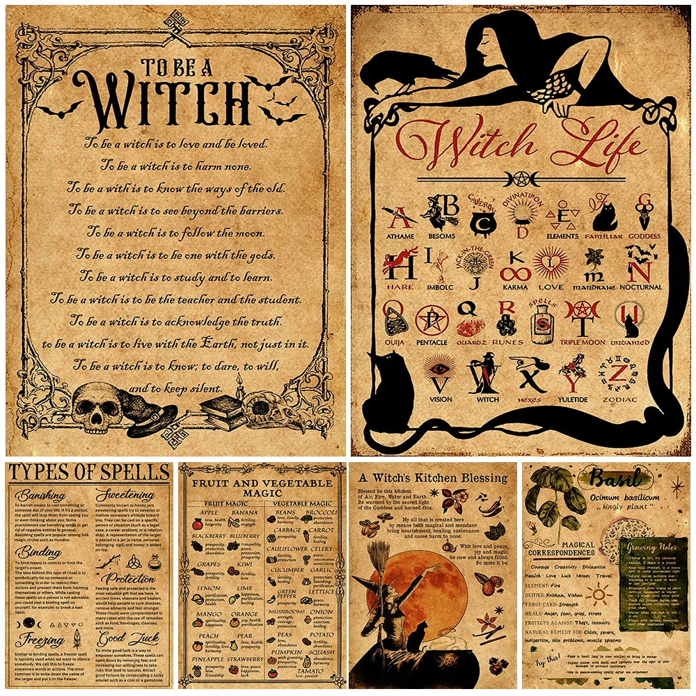 Tree Magick Gardening Witch And Witchcraft basic Plants Retro ...