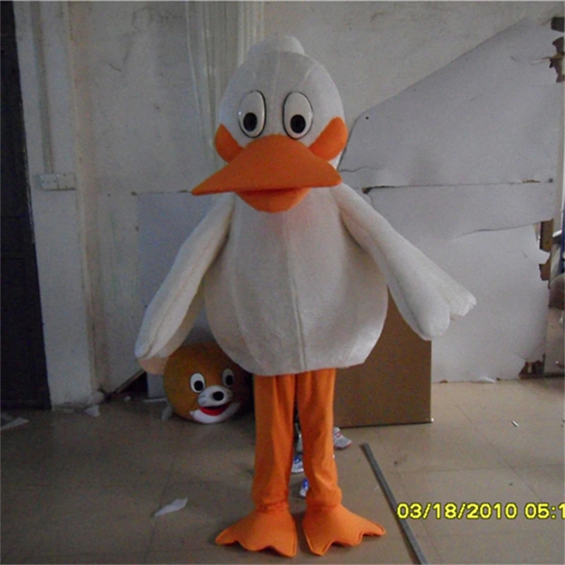 Ente-Entlein-Maskottchen-Kost-m-Erwachsene-Cartoon-Charakter-Outfit ...