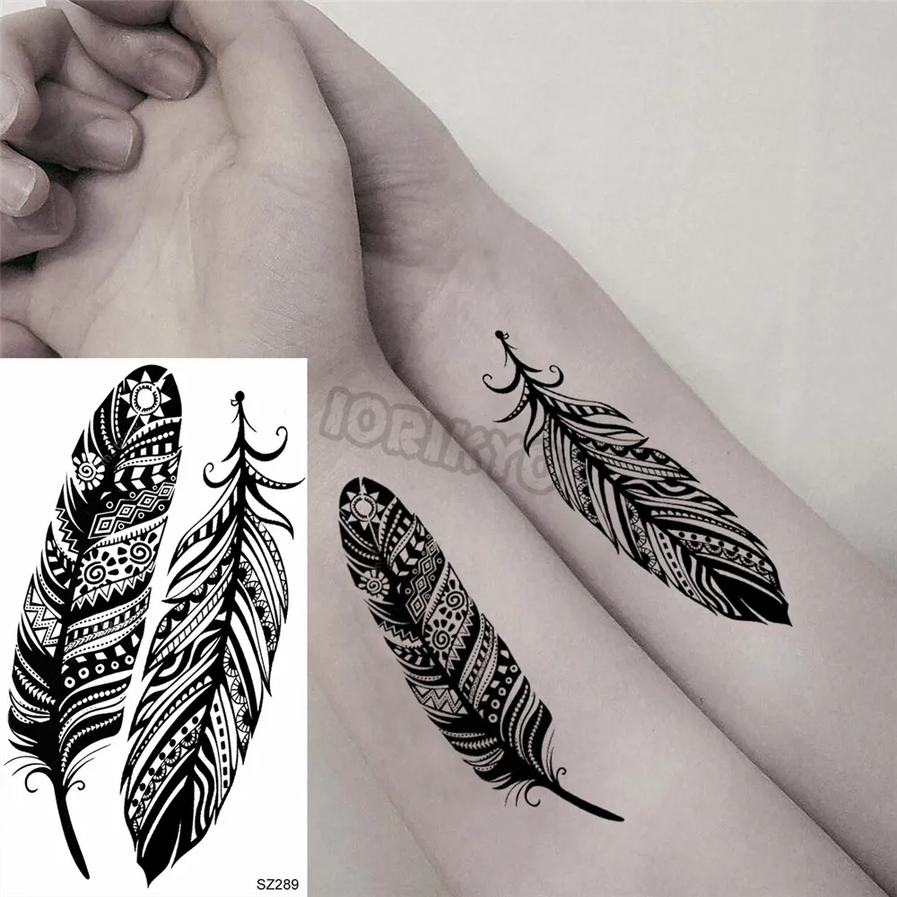 Let It Be Tattoo With Feather