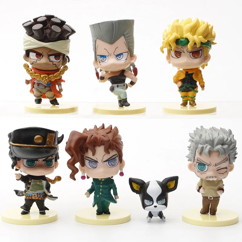 7pcs Anime Jojo Bizarre Adventure Figure Kujo Jotaro Figurine ...
