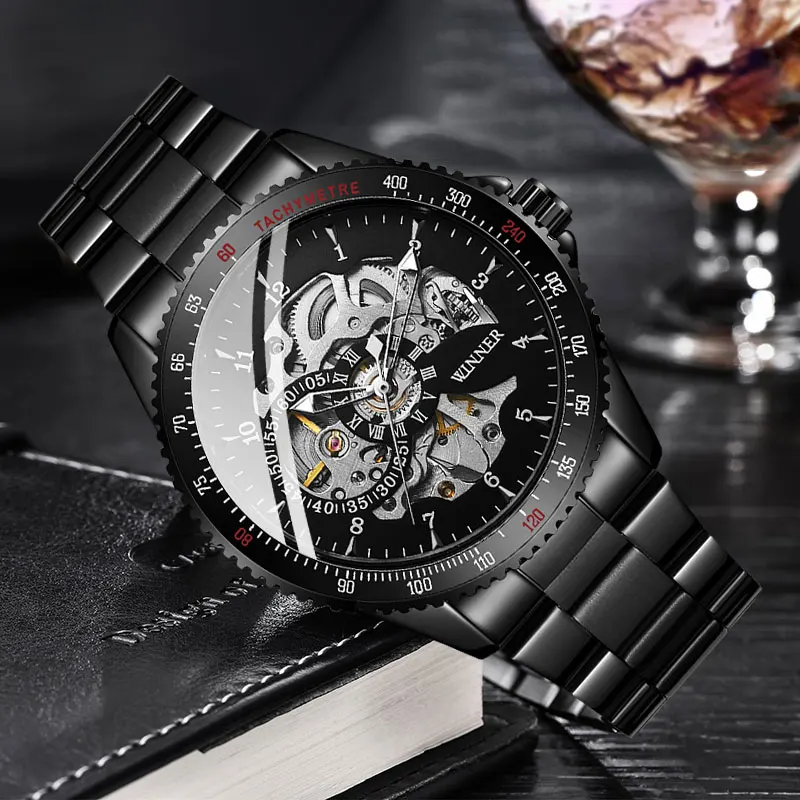 2020-Top-Brand-Luxury-WINNER-Watch-Black-Stainless-Steel-Mens-Skeleton ...