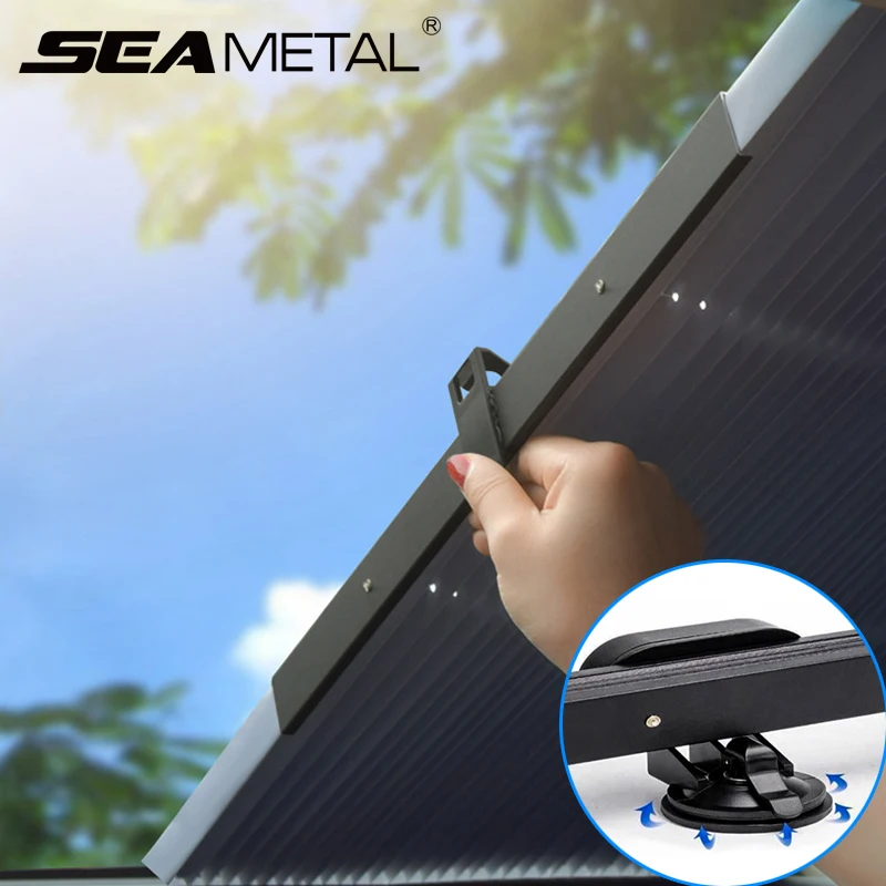 Car Windshield Sun Shade Automatic Retractable Windshield Covers ...