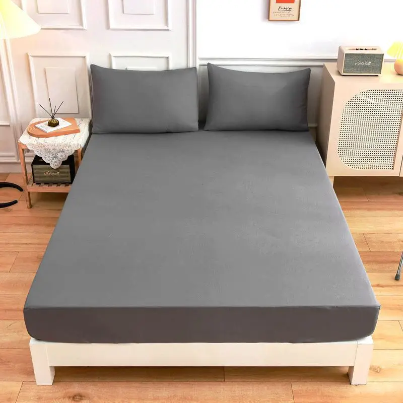New-Product-update-1pc-100-Polyester-Solid-Fitted-Sheet-Mattress-Cover ...