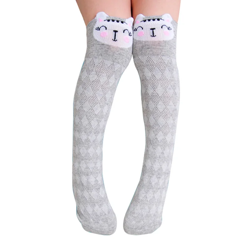 Cat-Kids-Knee-High-Socks-Child-Girl-Boy-Casual-Summer-Fashion-Mesh-Long ...