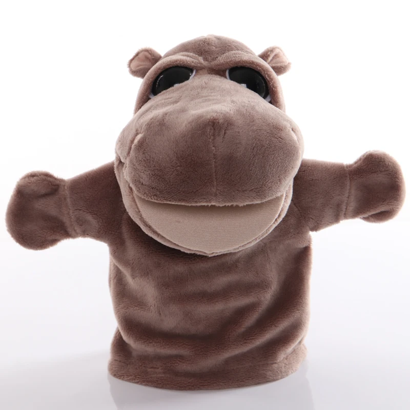 25cm-Animal-Hand-Puppet-Hippo-Plush-Toys-Baby-Educational-Hand-Puppets ...