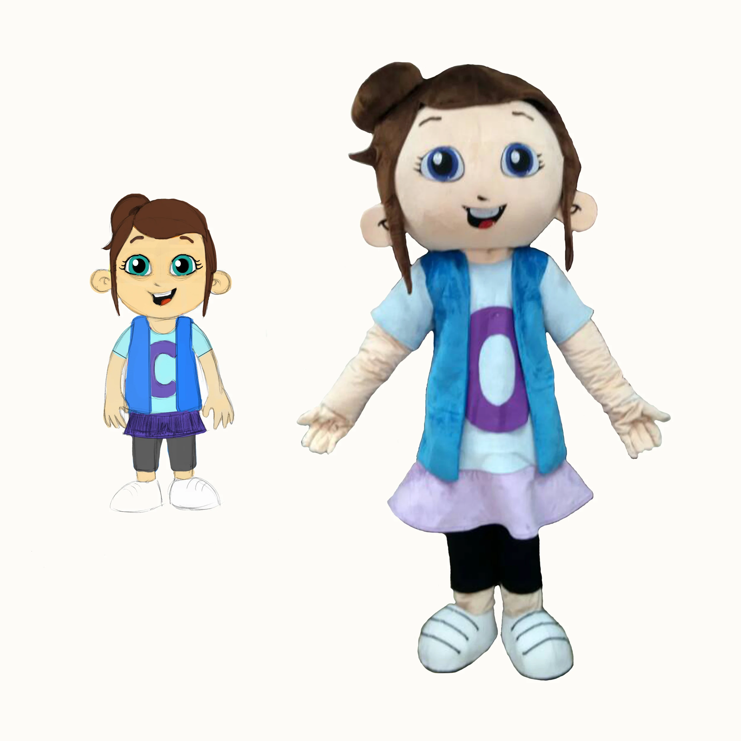 Lucky Girl Cosplay Mascot Costume For Adults - AllCosplay.com